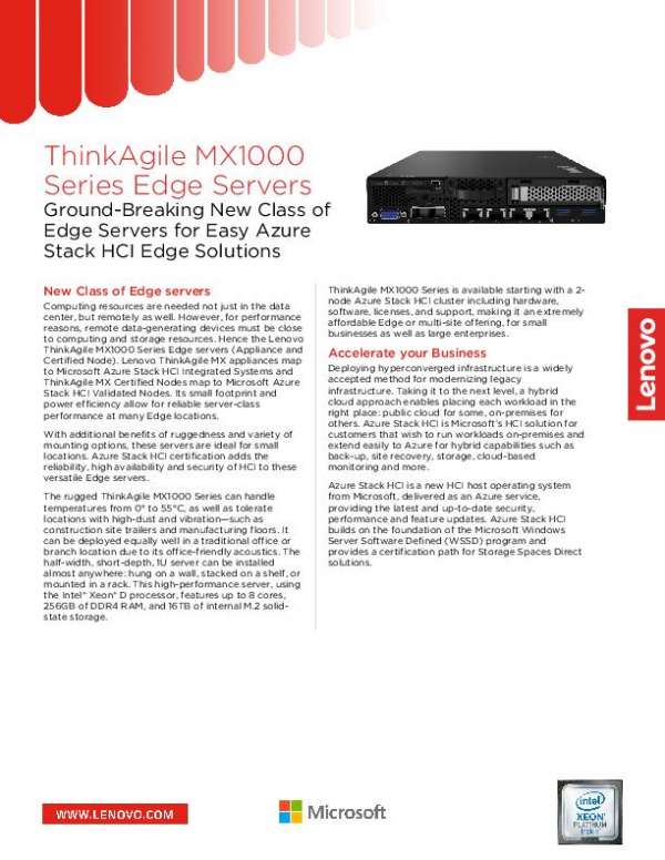 ThinkAgile MX1000 Series Edge Servers - SomethingCool.com